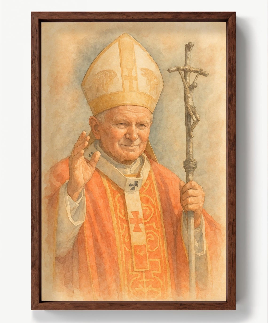 Pope St. John Paul II - Catholic Wall Art Printable (digital Download ...