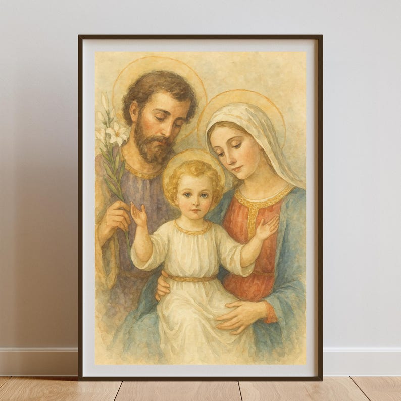 Holy Family - Traditional Catholic Wall Art Printable - High Resolution ...