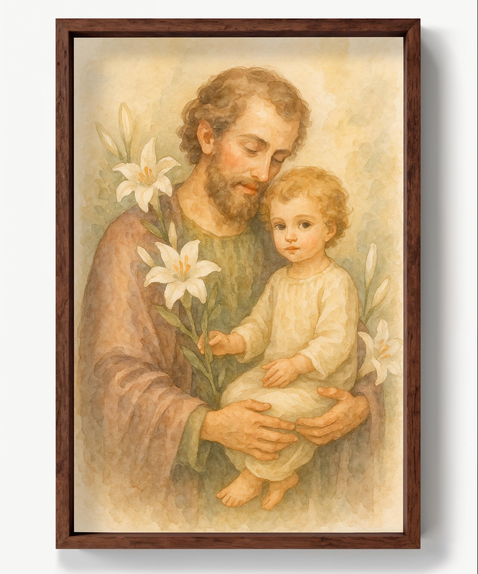 St. Joseph and Christ Child - Catholic Wall Art Printable (digital ...