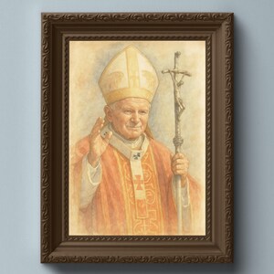 Pope St. John Paul II - Catholic Wall Art Printable (digital Download ...