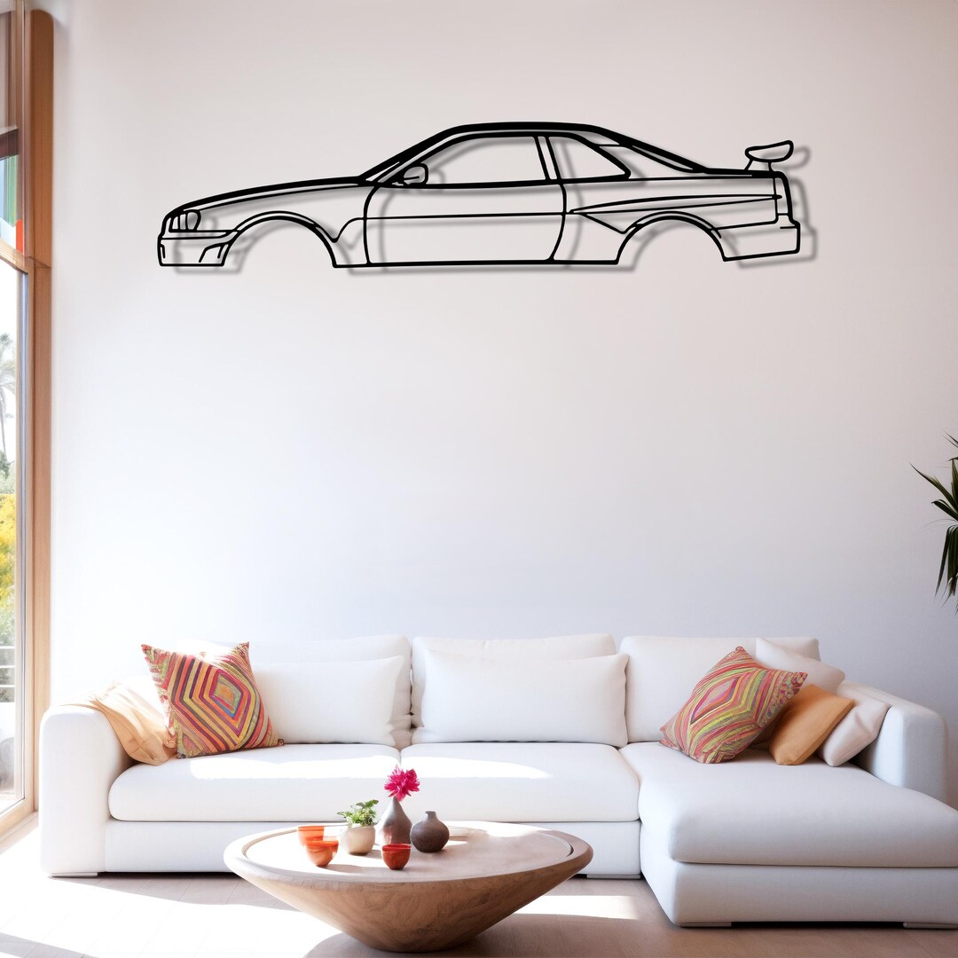 Nissan GT-R R34 Wall Art, GTR34 Decor, GTR34 Garage , GTR34 Metal Wall ...