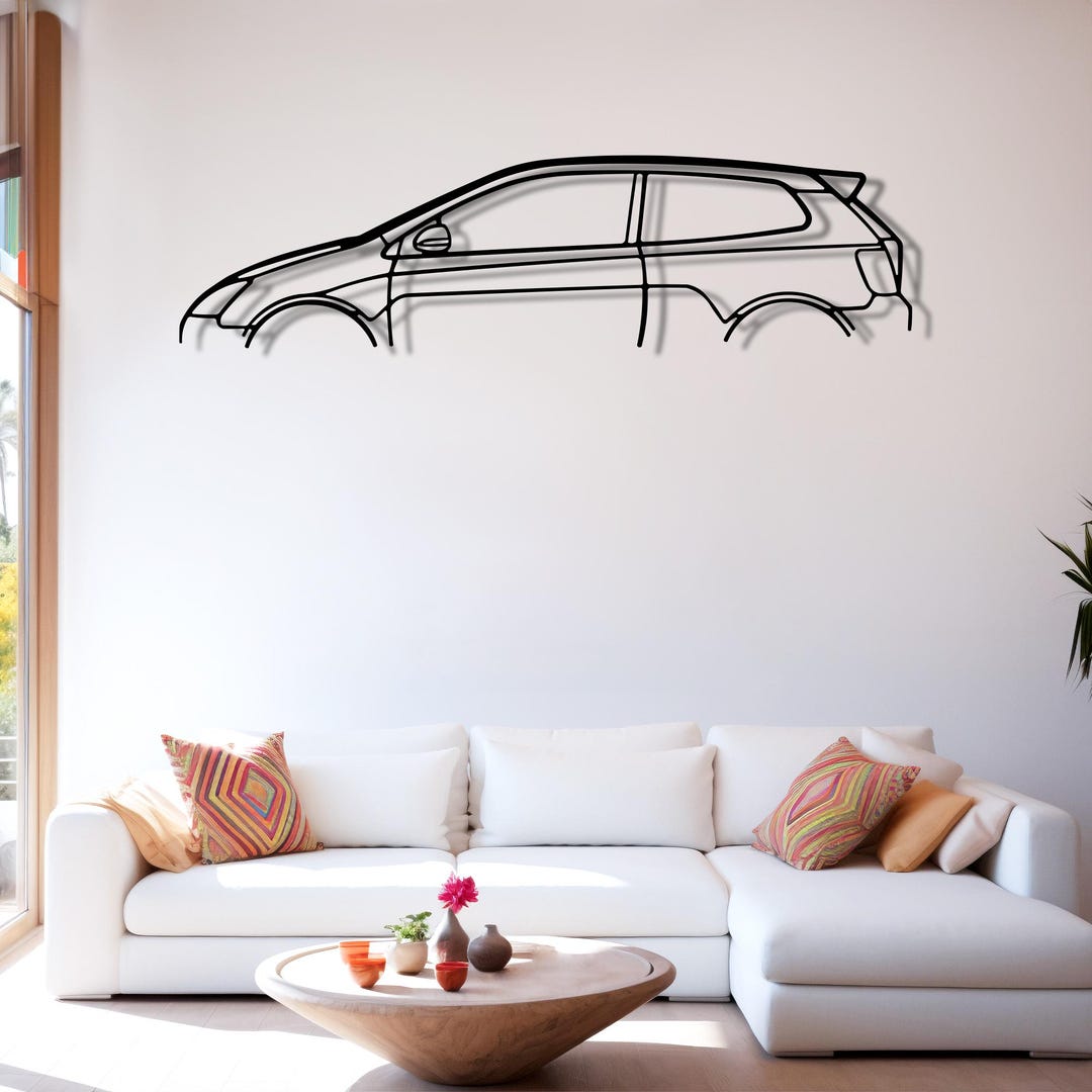 Civic Type R EP3 Wall Art, Honda Civic Metal Wall Art, Civic Decor ...