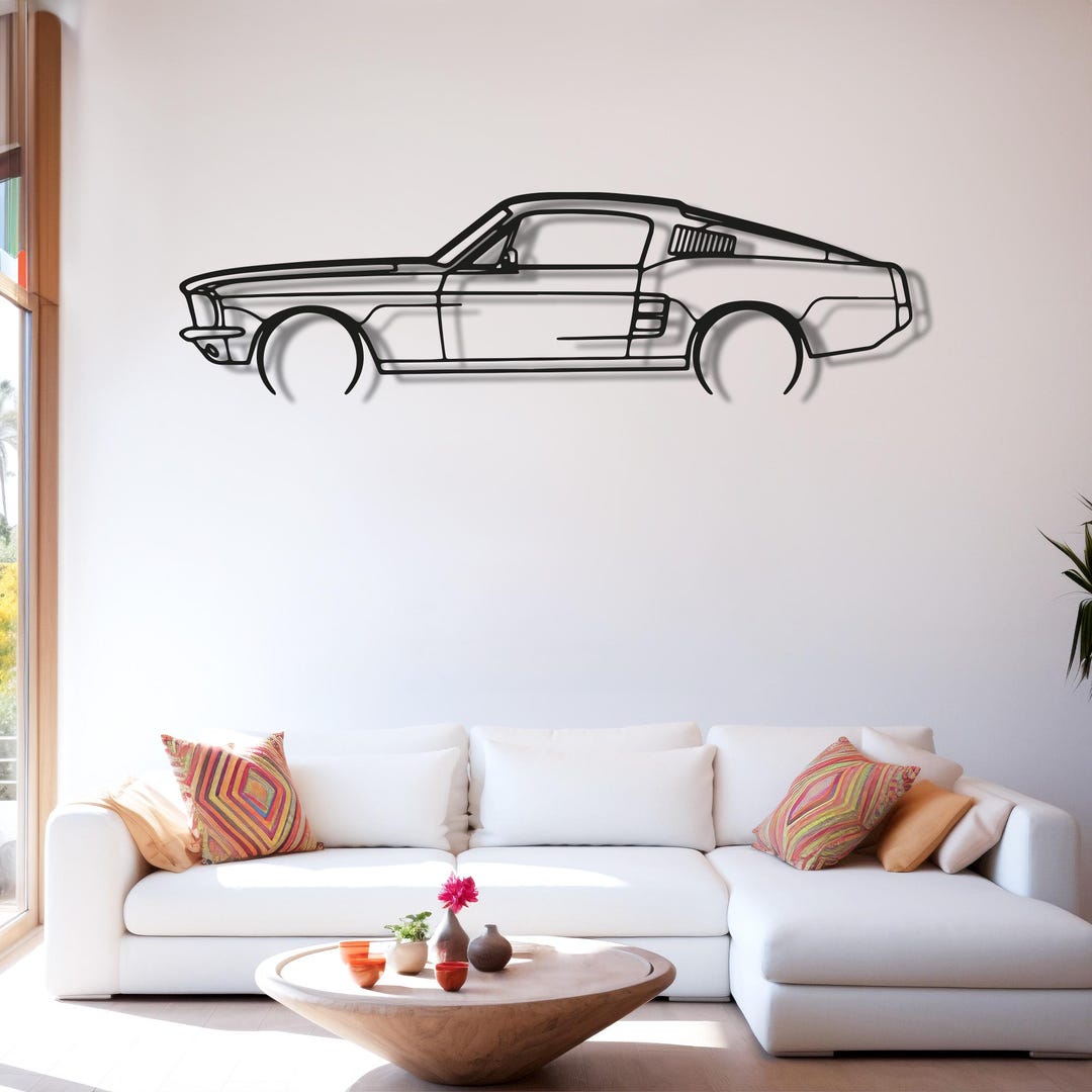 Ford Mustang GT Fastback 390s Metal Wall Art, Mustang Decor, Mustang ...