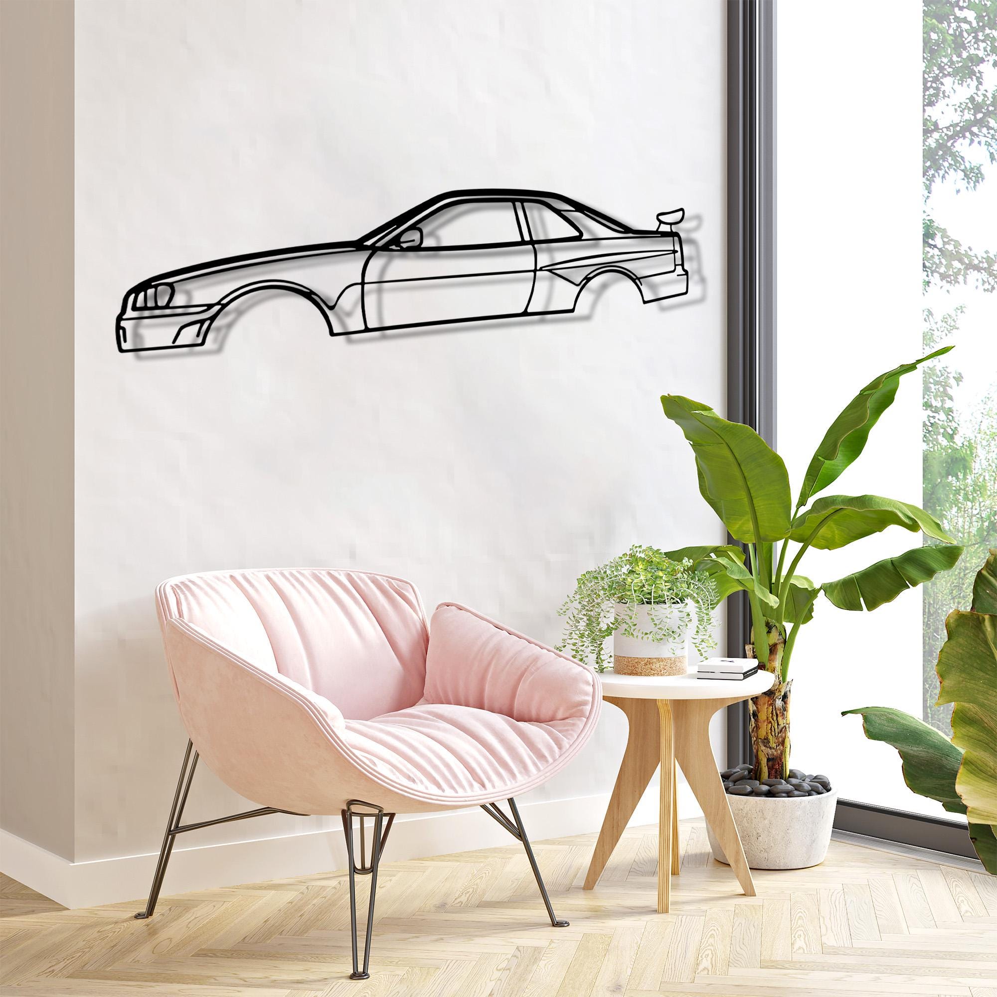 Nissan GT-R R34 Wall Art, GTR34 Decor, GTR34 Garage , GTR34 Metal Wall ...