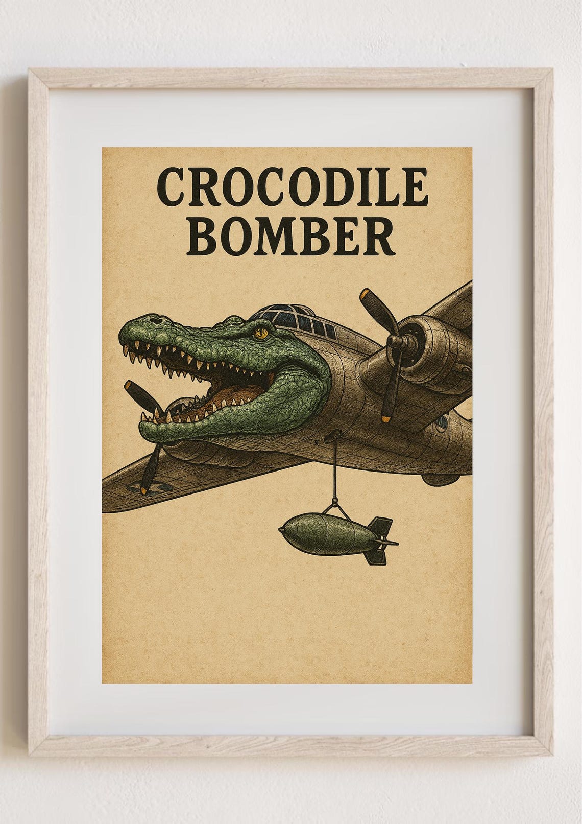 Legendary Bombardillo Crocadillo Brainrot Print - Etsy