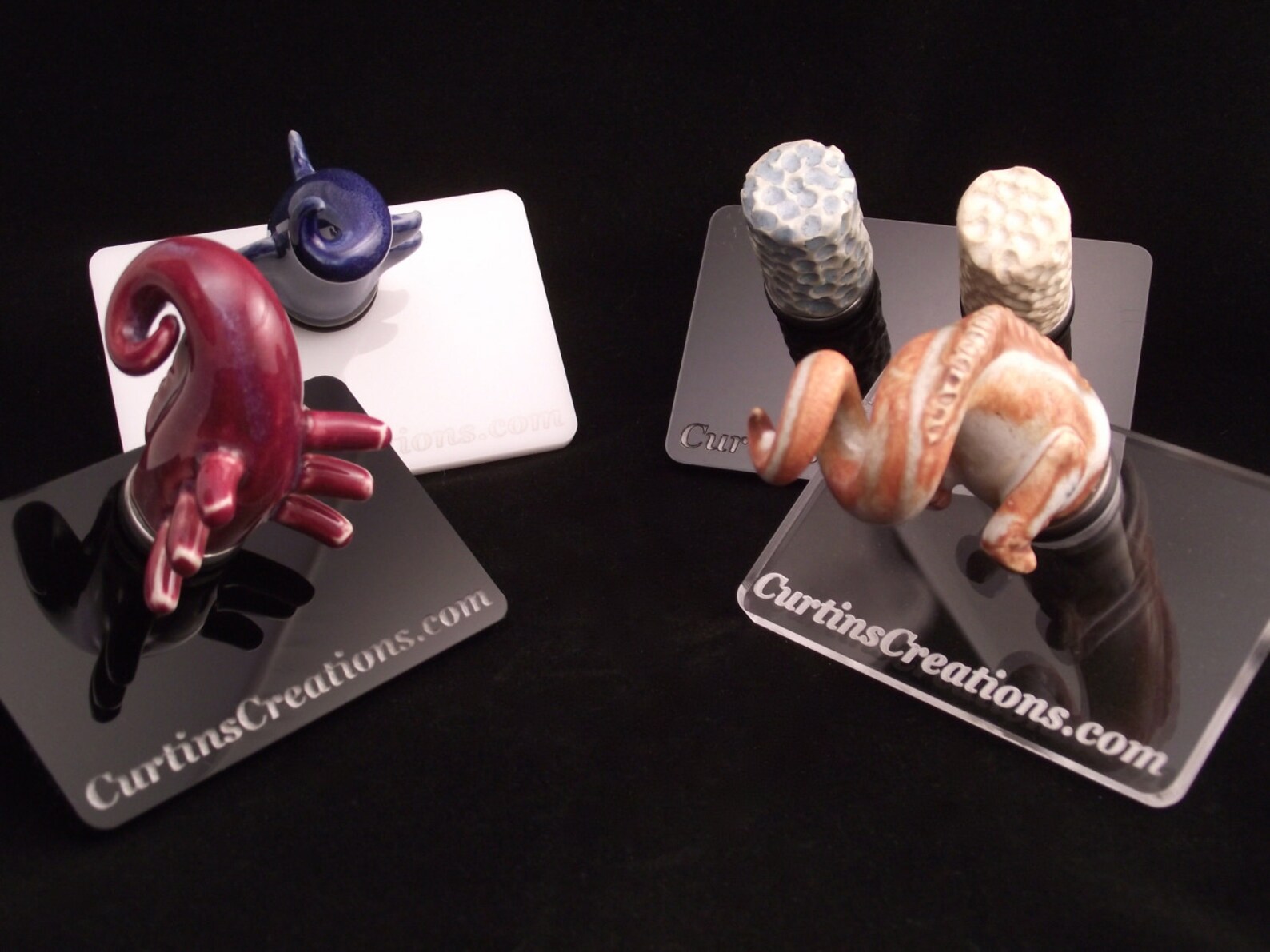 Wine Bottle Stopper Display Stand - Clear Acrylic Lasercut - Individual ...