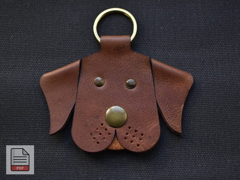 Dog Keychain - PDF Digital File - DIY Key Fob Template for ...