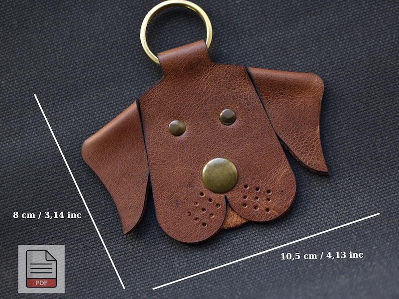 Dog Keychain - PDF Digital File - DIY Key Fob Template for ...