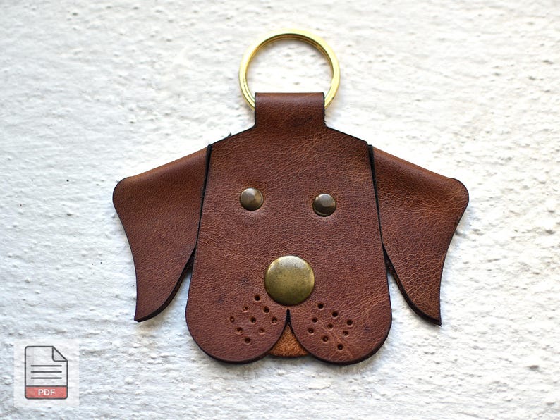 Dog Keychain - PDF Digital File - DIY Key Fob Template for ...