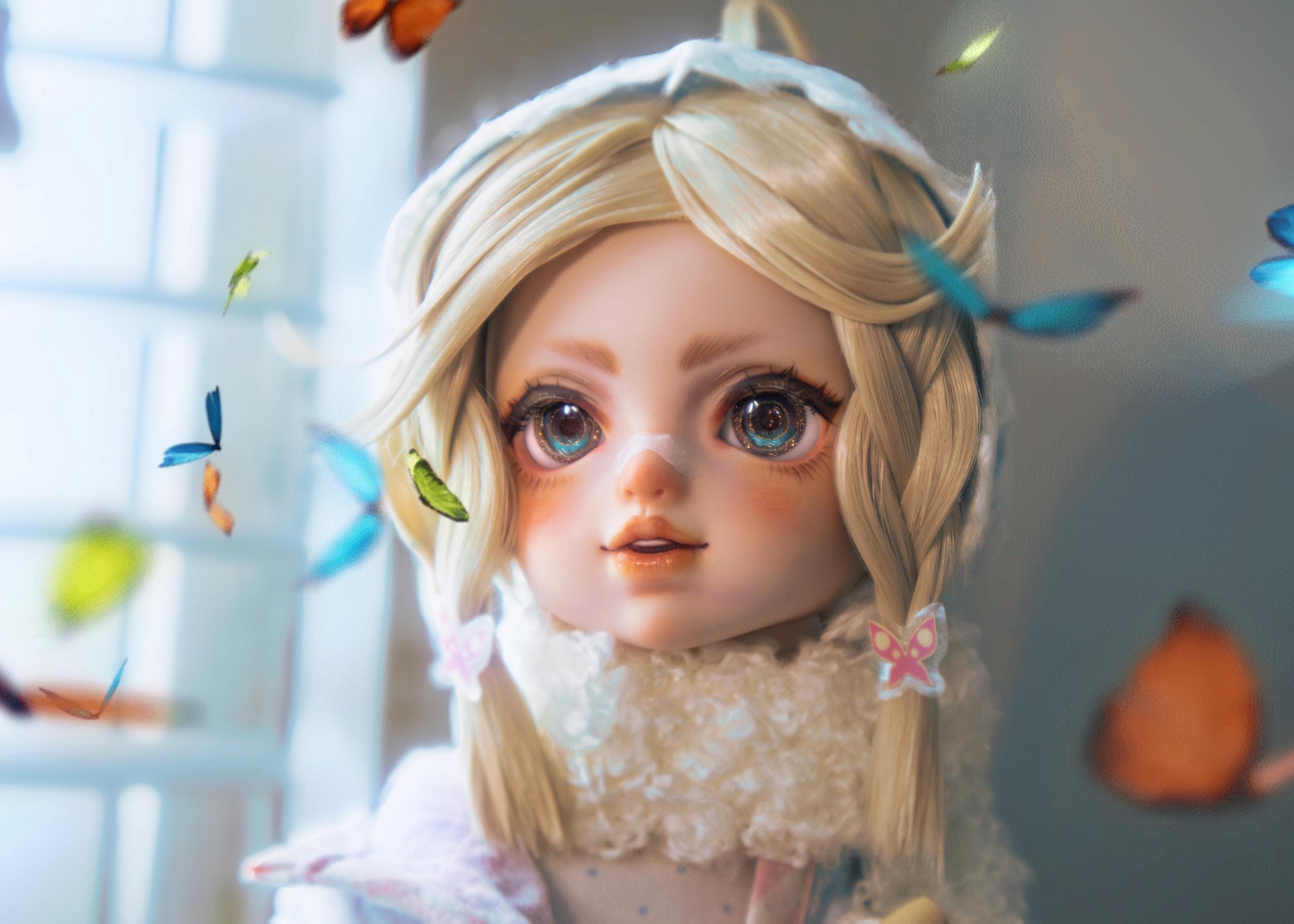Anime Style - Custom BJD MJD Face-up, OOAK Doll, Doll Makeup - Etsy