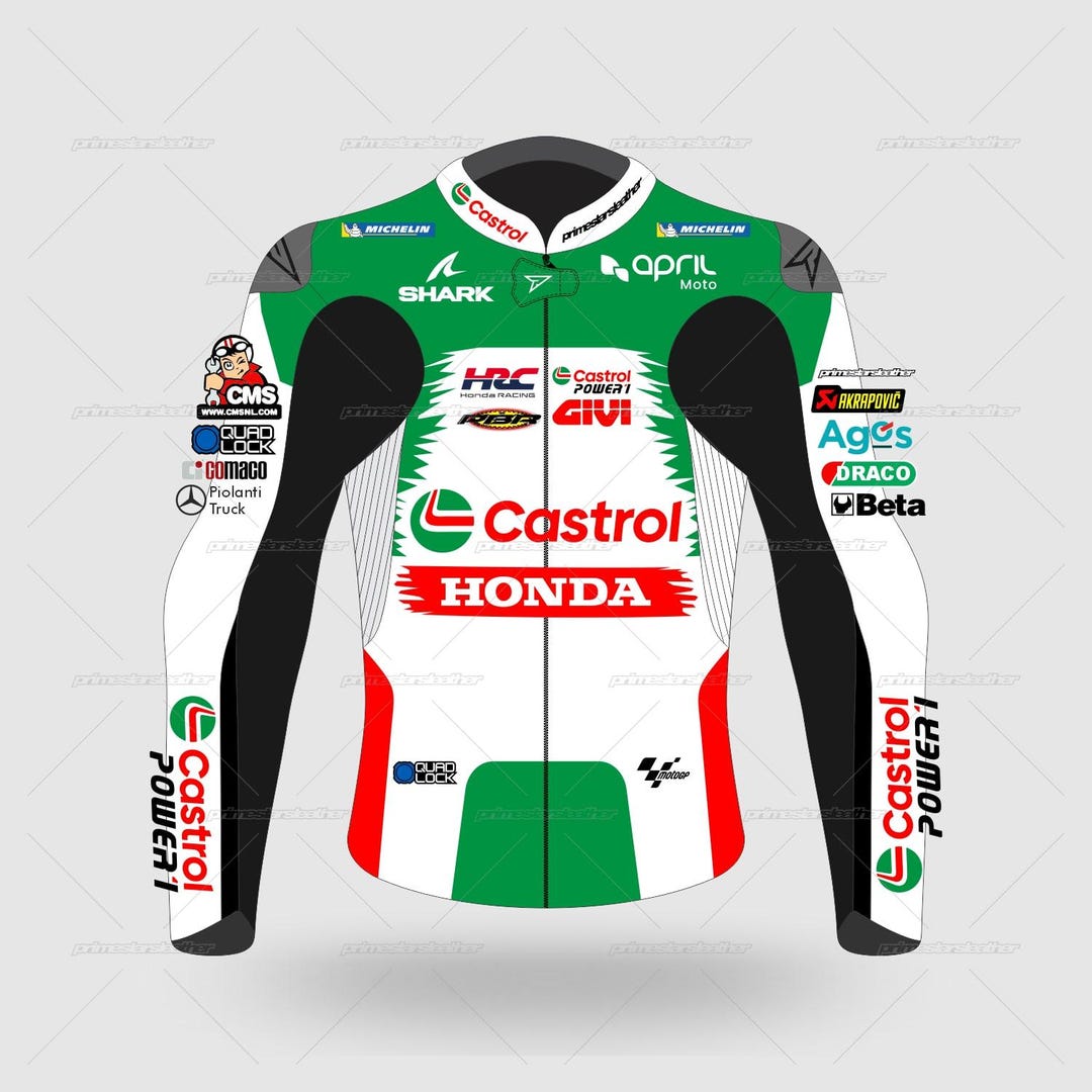 Johann Zarco Castrol Honda Inspired Motorbike Leather Racing Jacket - Etsy