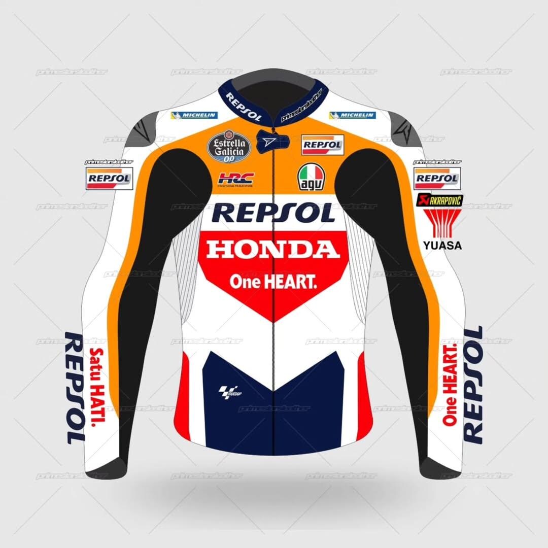 Repsol Moto Leather Racing Jacket Inspired by Joan Mir - Etsy