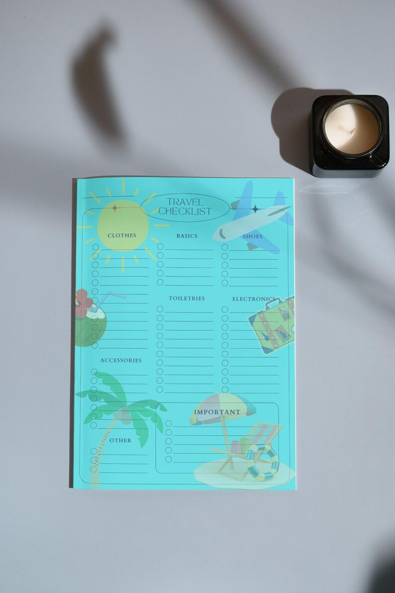 Editable Travel Packing List – Printable Travel Checklist & Vacation ...
