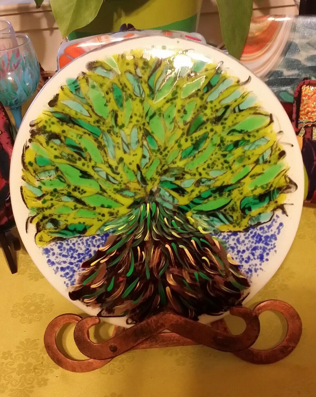 Fused Glass Mosaic Art Piece "dream Tree" - Etsy