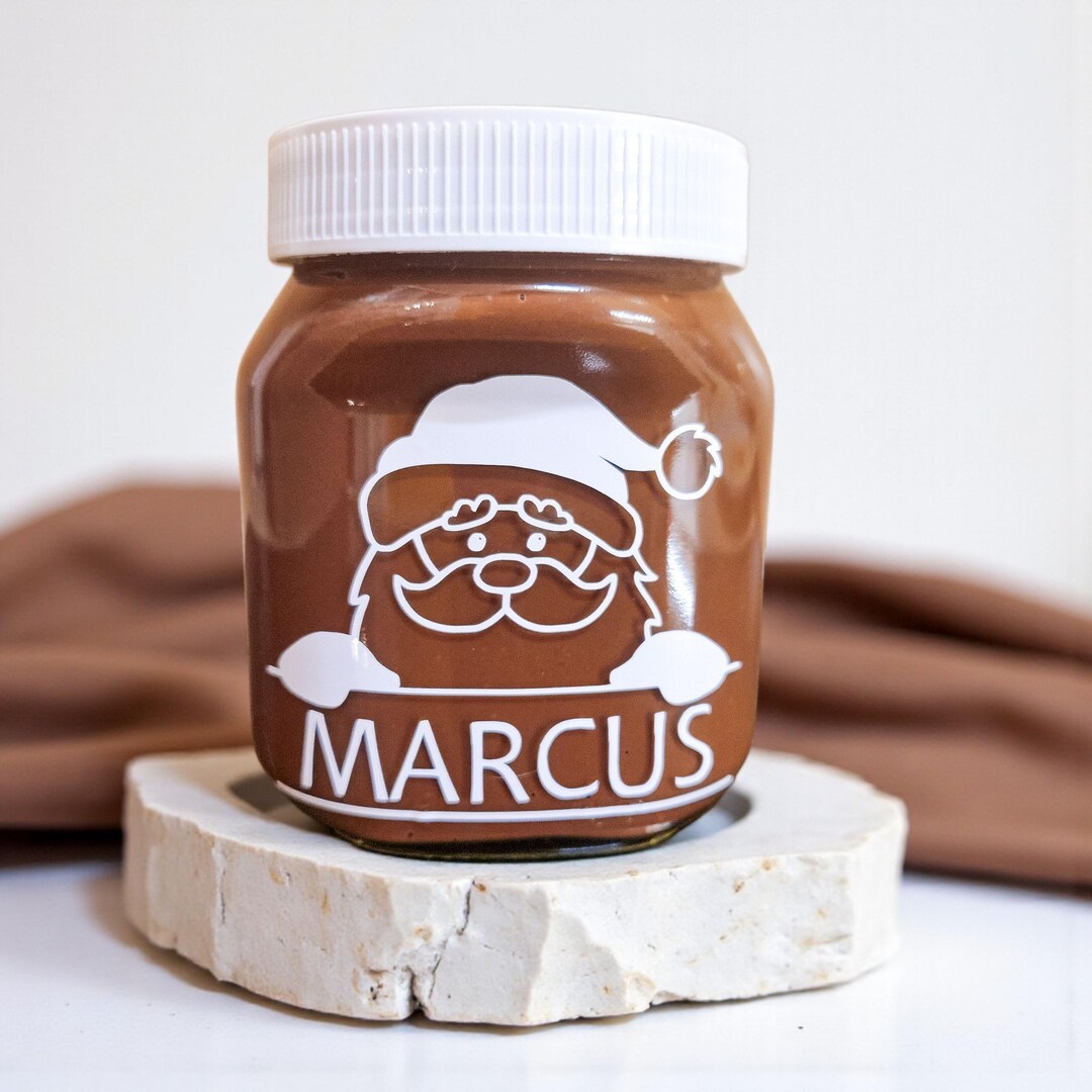 Personalized Nutella Christmas Vinyl Labels: Festive Holiday Stickers ...