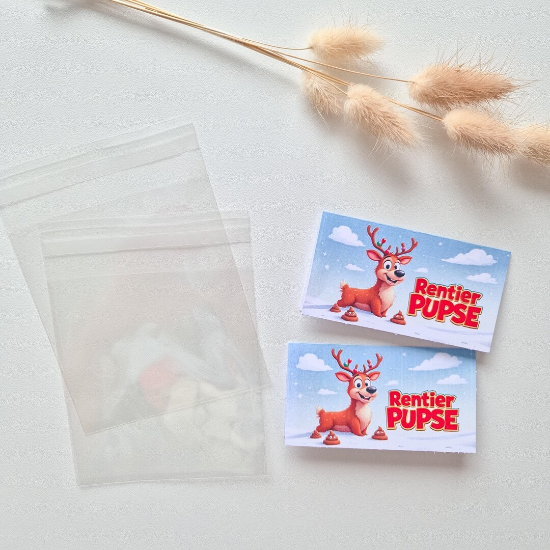 Reindeer Poop Christmas Gift Bags: Funny Holiday Treat (DIY Kit or ...