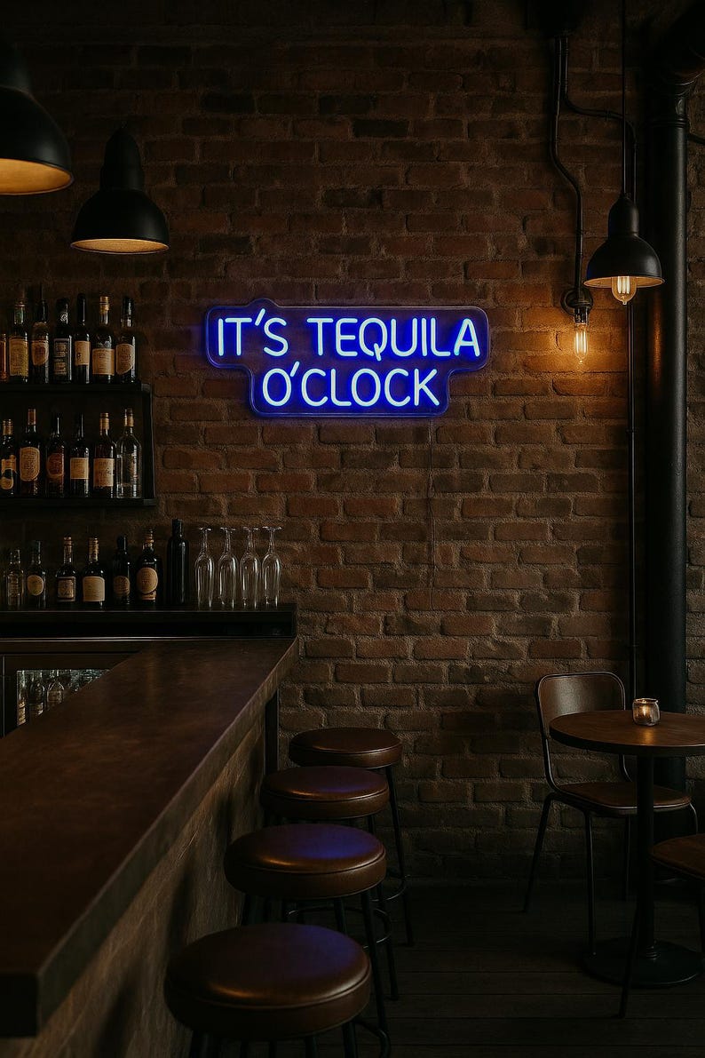 Custom Neon Sign Its Tequila Oclock, Personalized LED Wall Light for ...