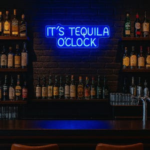 Custom Neon Sign Its Tequila Oclock, Personalized LED Wall Light for ...