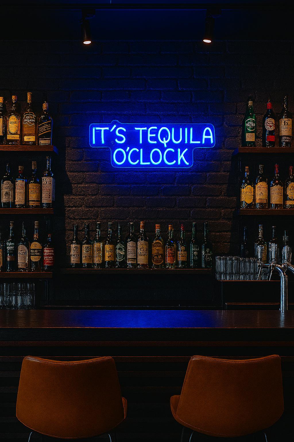 Custom Neon Sign Its Tequila Oclock, Personalized LED Wall Light for ...