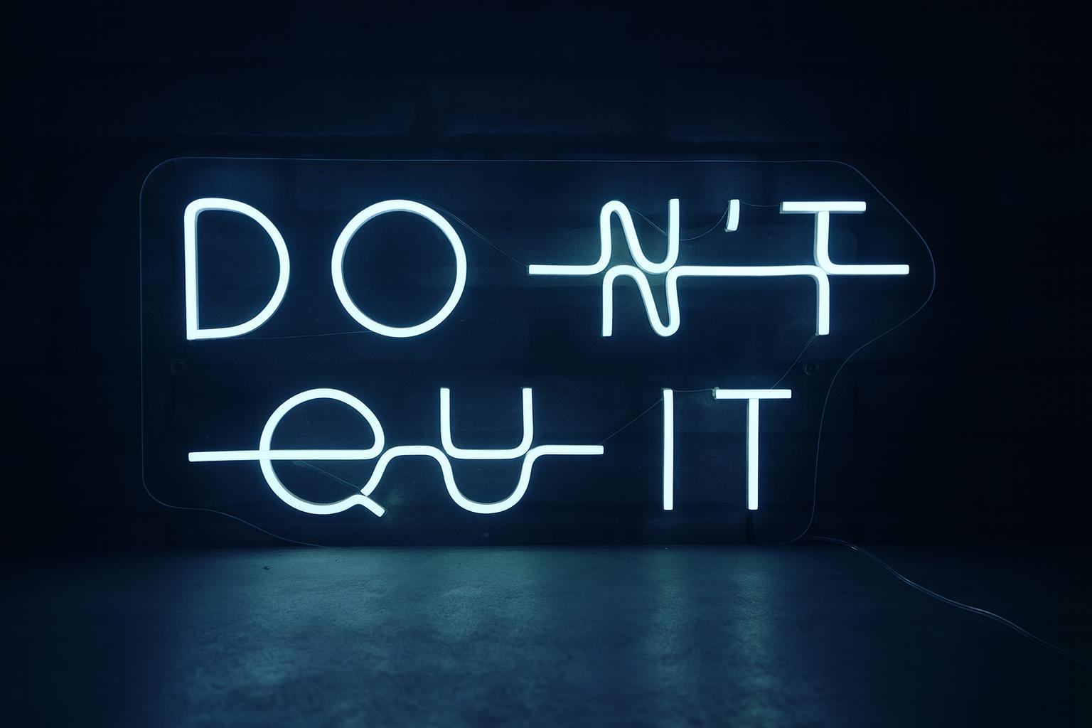 Don't Quit Neon Sign, Motivational LED Wall Art - Etsy