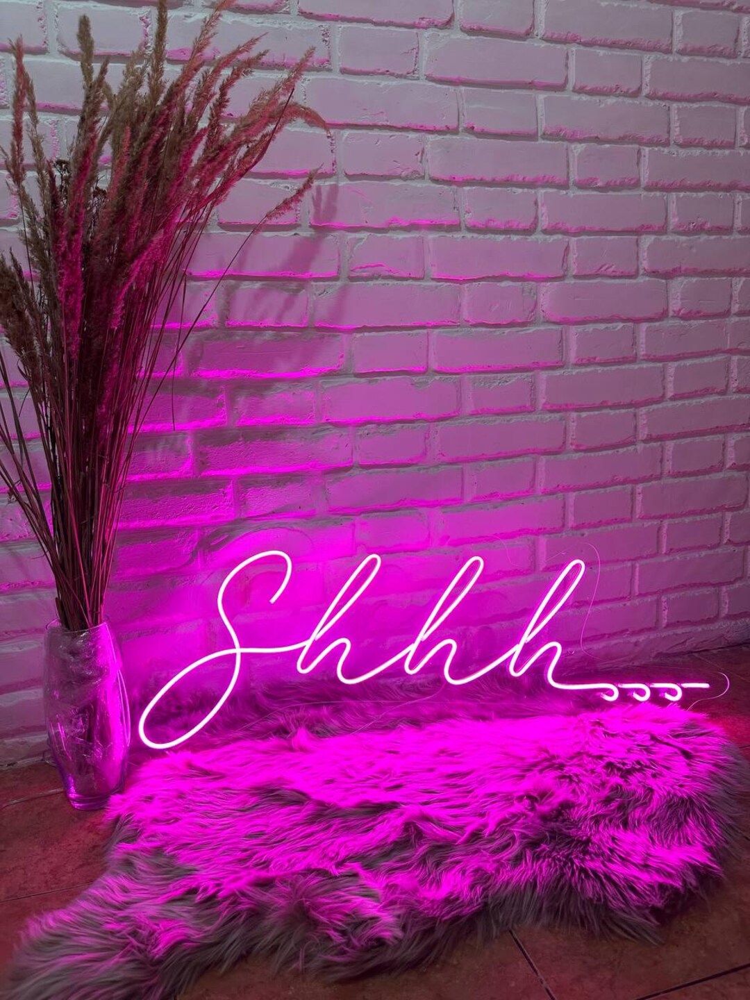Shhh Neon Light Sign, Custom LED Quiet Zone Sign for Studio, Streaming ...