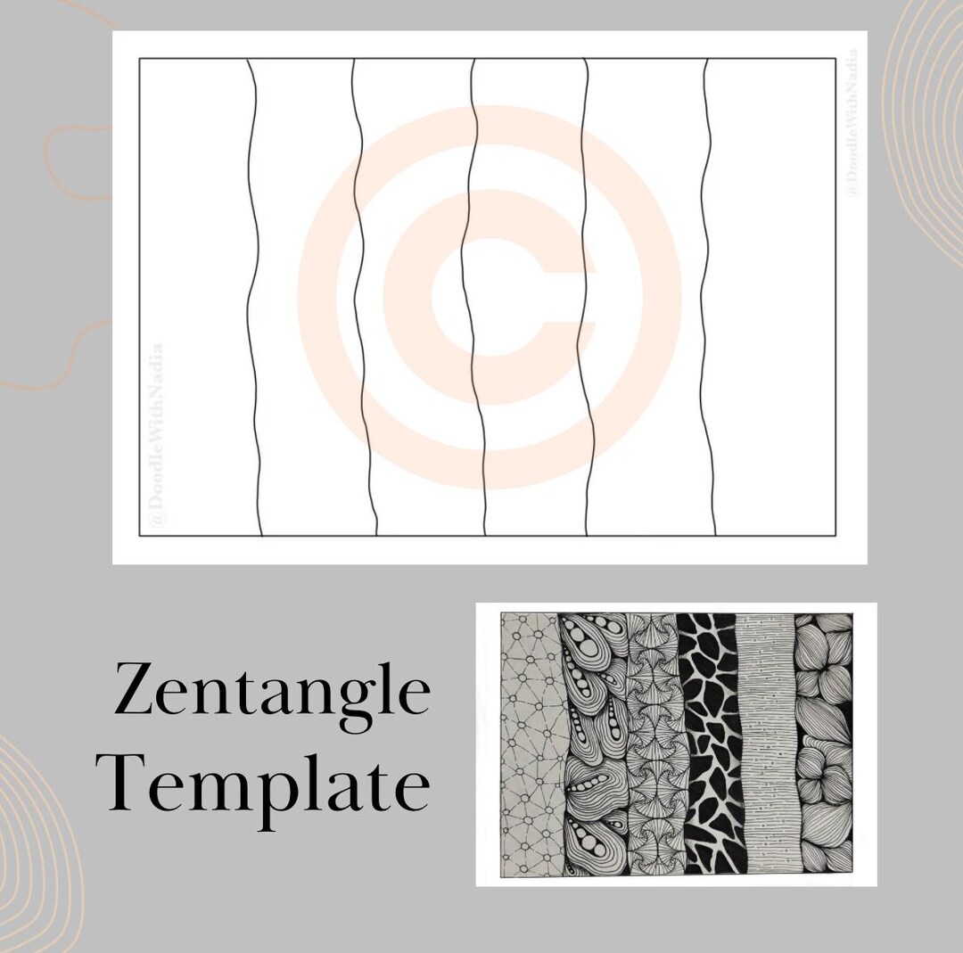 Lets Draw Together : Zentangle Patterns, Unique Template for Zentangle ...