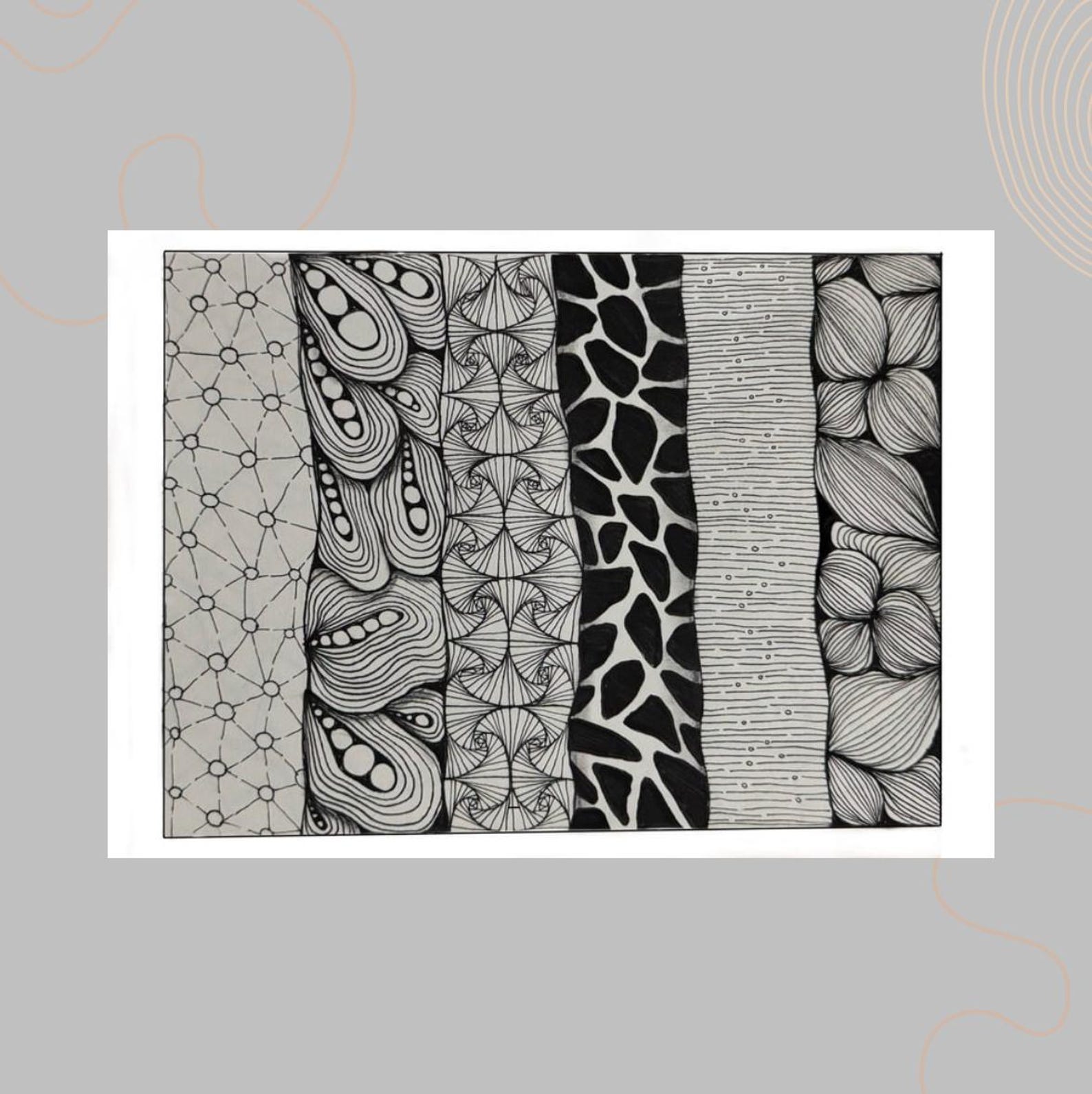 Lets Draw Together : Zentangle Patterns, Unique Template for Zentangle ...