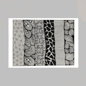 Lets Draw Together : Zentangle Patterns, Unique Template for Zentangle ...