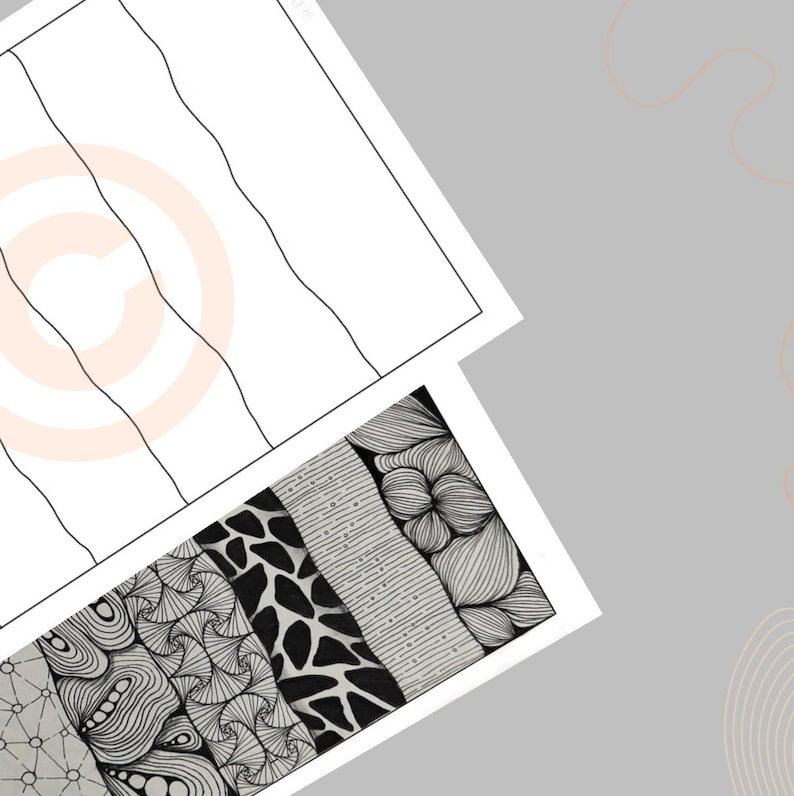 Lets Draw Together : Zentangle Patterns, Unique Template for Zentangle ...