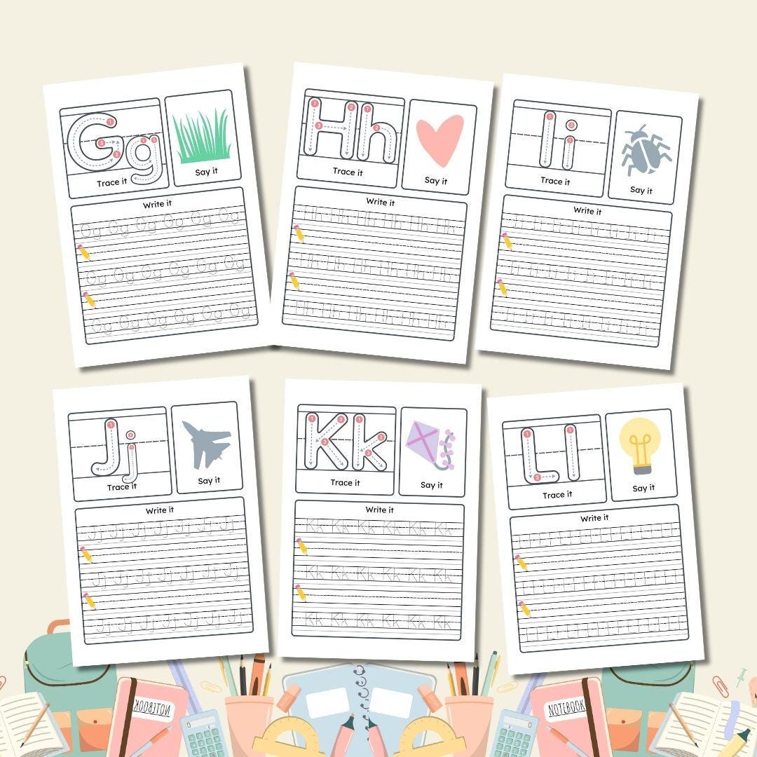 ABC Tracing Worksheets for Preschool – A to Z Printable Alphabet ...