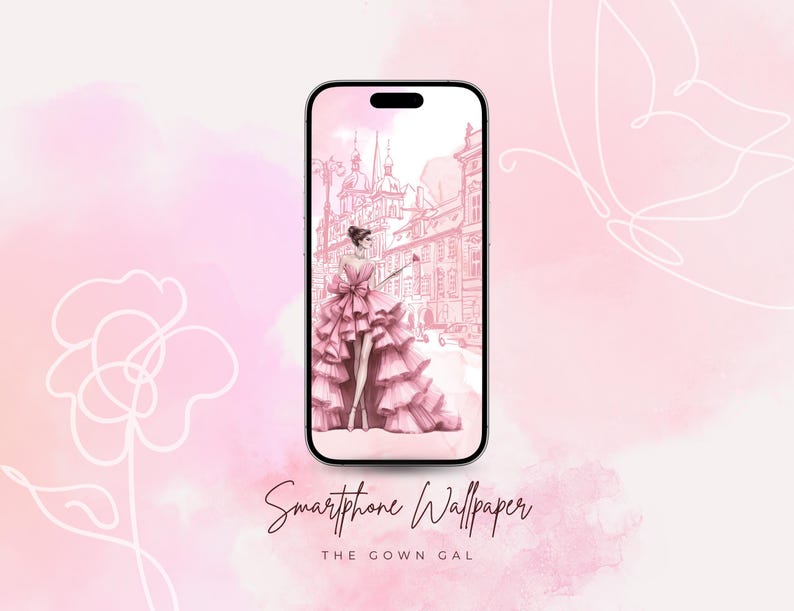 Girly Glam Wallpaper, Pretty Dress Phone Background, Digital Phone ...