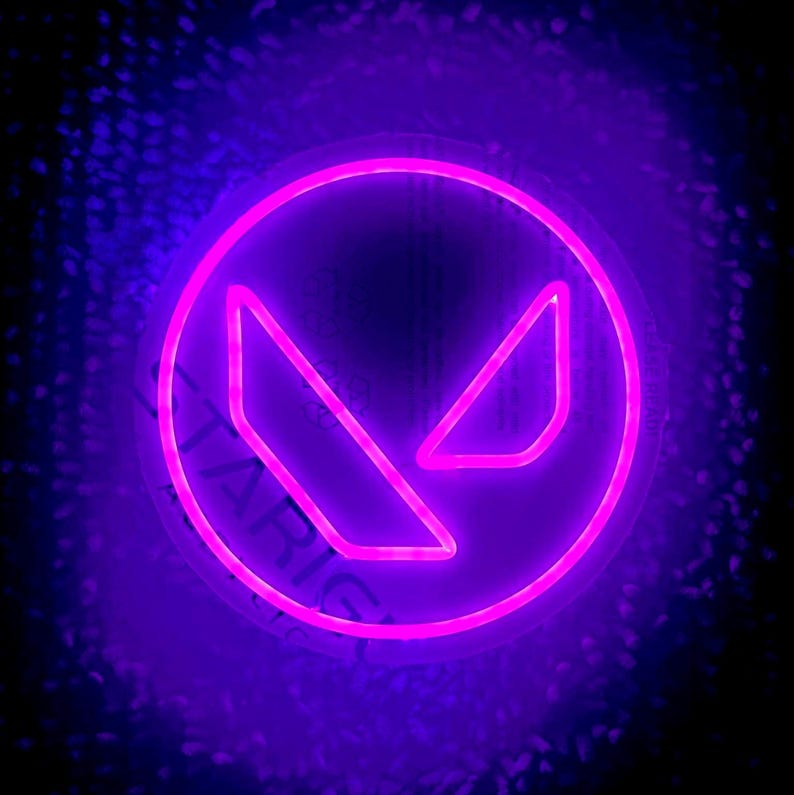 Neon Valorant Logo – Handmade LED Sign – Neon Wall Lights for Bedroom ...