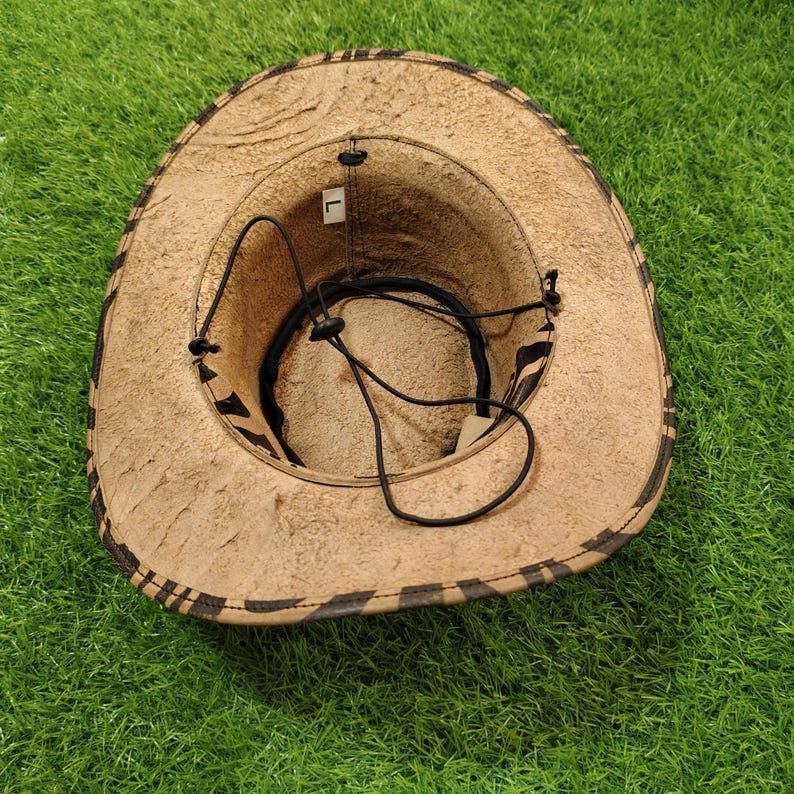 Leather Zebra Print Safari Hat: Wide Brim Jungle Explorer - Etsy