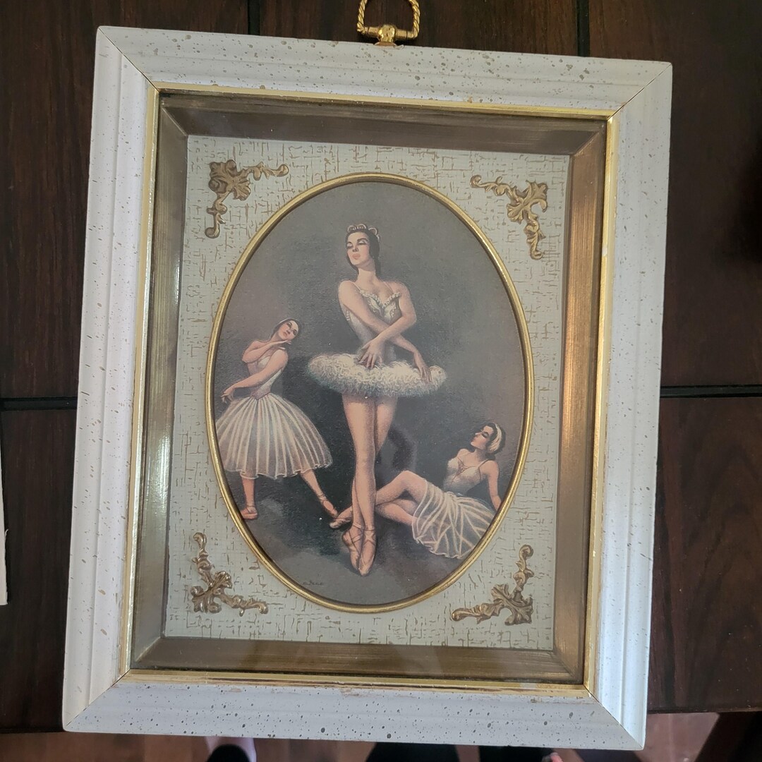 SEARS Antique Vintage PICTURE & FRAME Ballet Ballerina - Etsy