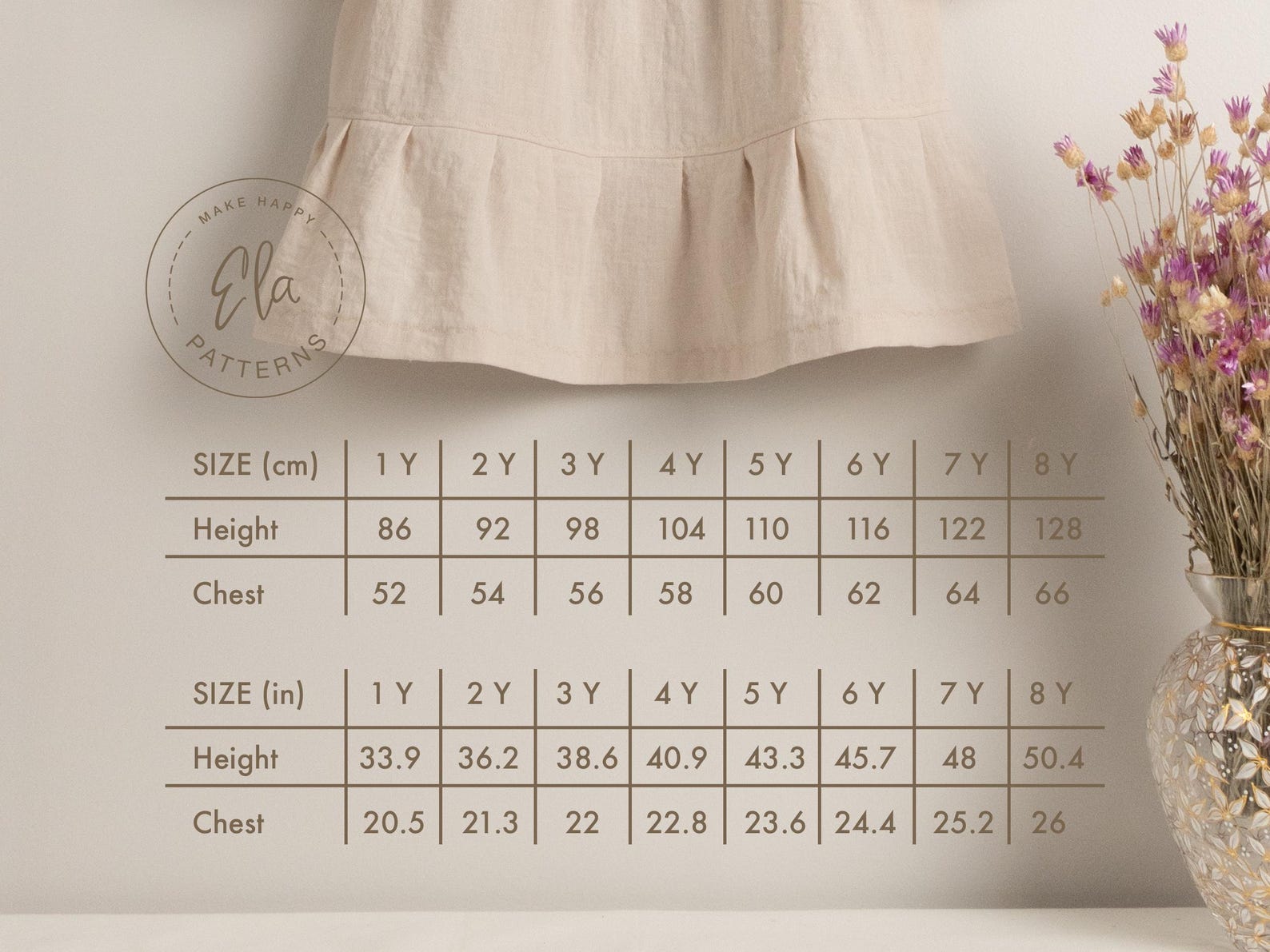 Girls Linen Dress PDF Sewing Pattern | Baby Toddler Girl Dress 1-8Y ...