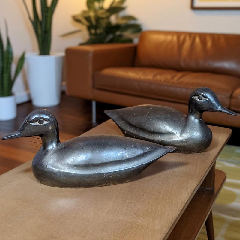 Brass Duck Figurine Pair - Etsy