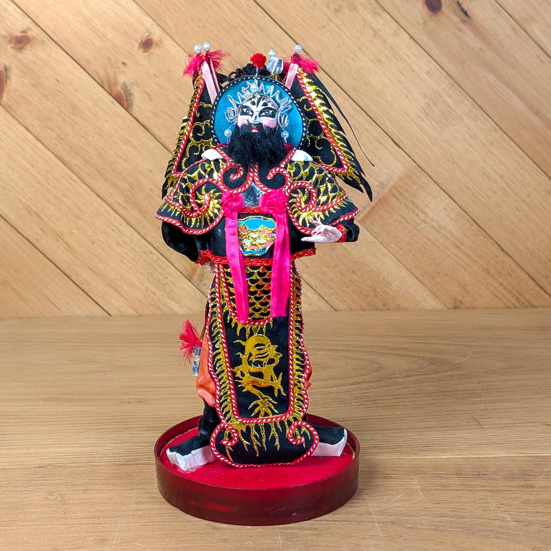 Vintage Peking Opera "jing" Puppet Statue | Traditional Chinese Folk ...