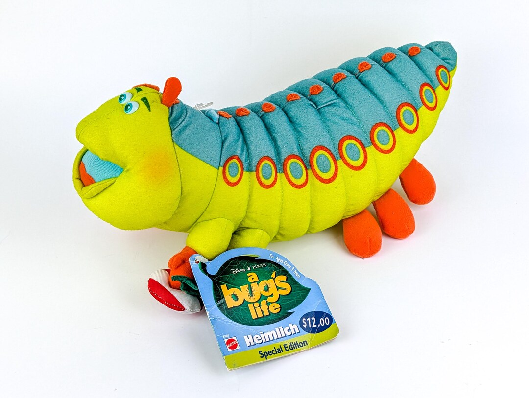 A Bug's Life Heimlich Plush - Vintage 1998 Mattel Pixar NWT Special ...