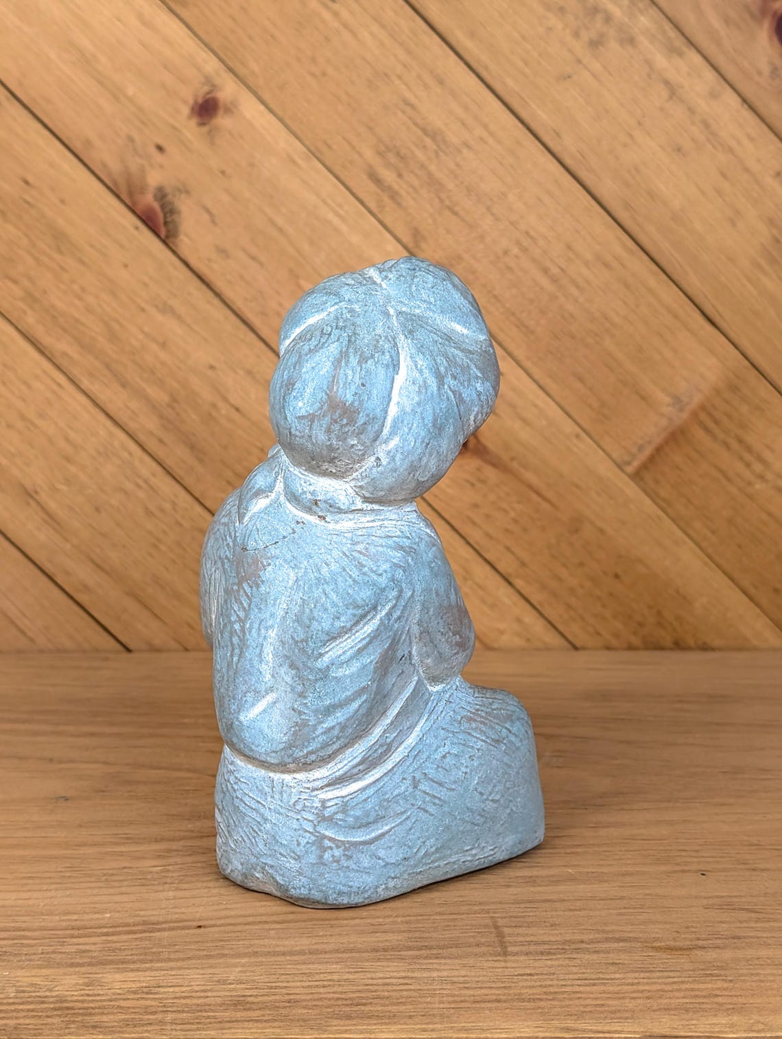 Garden Statue Isabel Bloom Girl Stirring Bowl Sculpture Signed Vintage ...