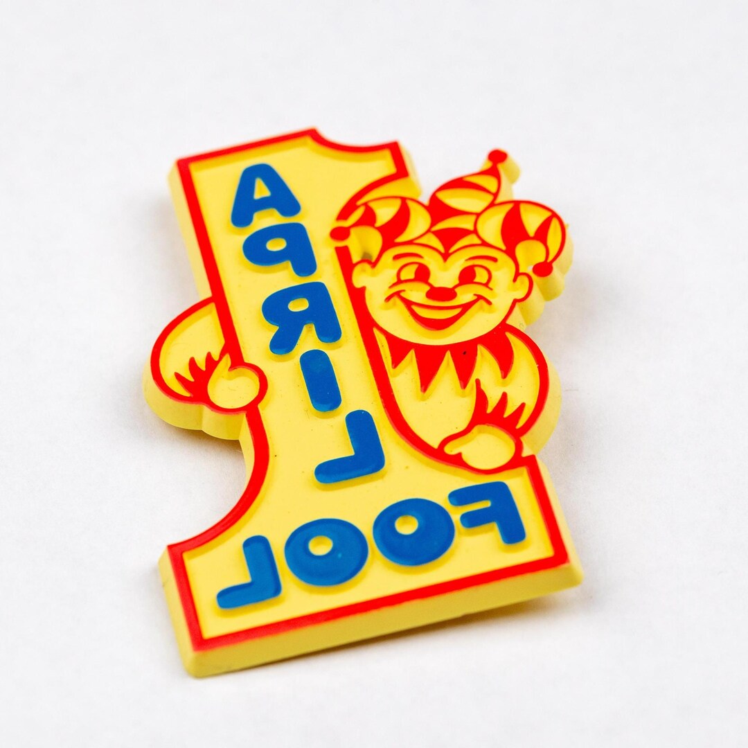 Vintage 1970s April Fools Clown Pin | Retro Backwards Number 1 Badge ...