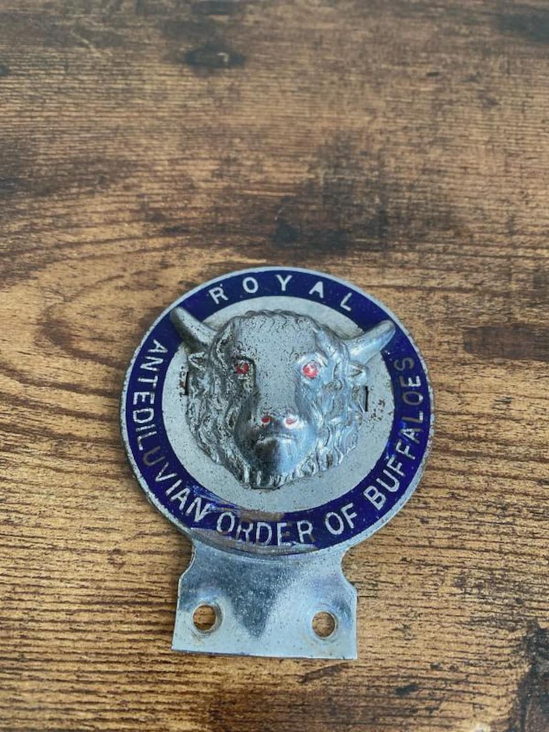 Vintage Royal Antediluvian Order of Buffaloes Car Badge Emblem Logo ...