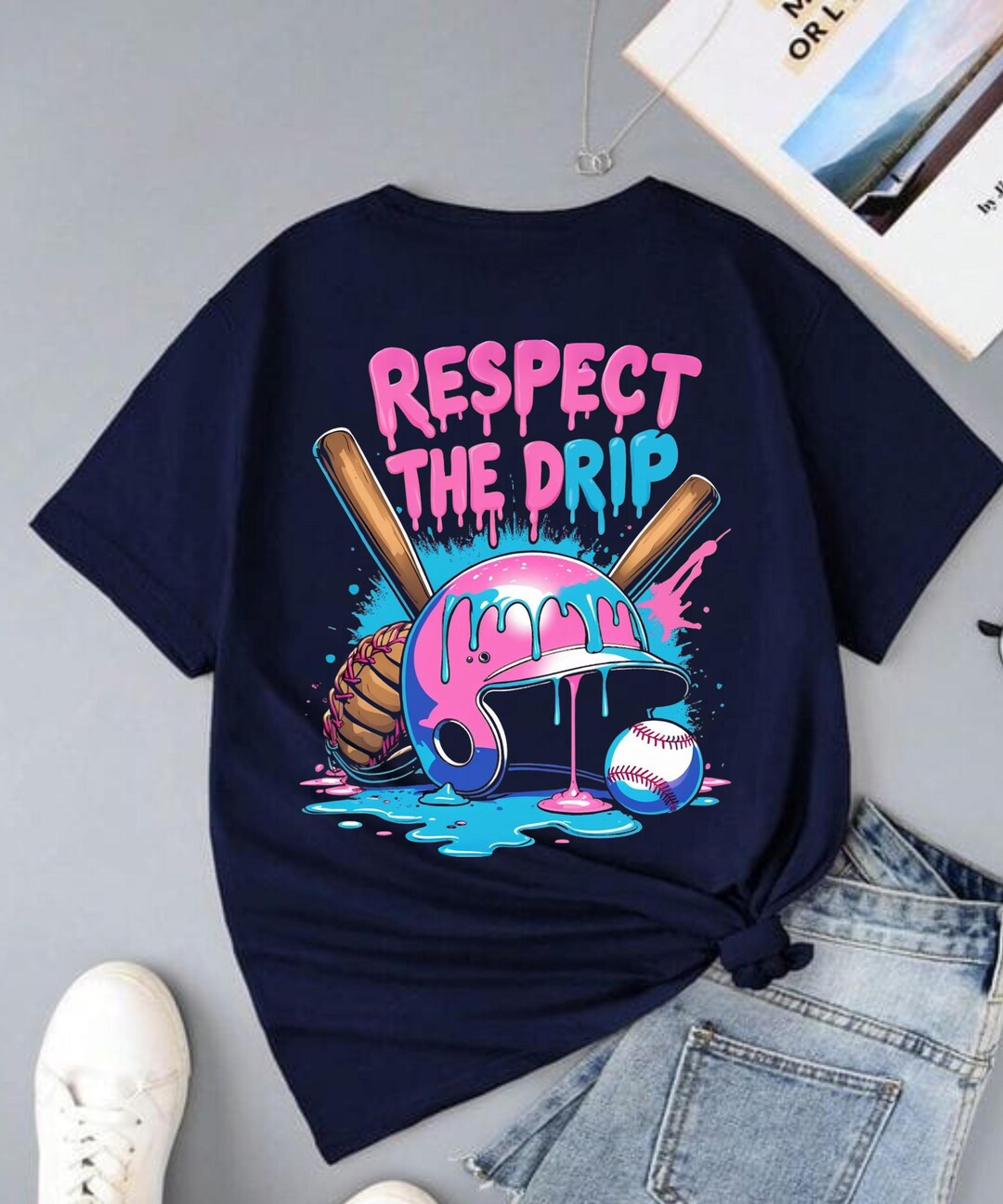 Dripping Baseball PNG, Neon Crossed Bats Sports Clipart, Boys & Girls ...