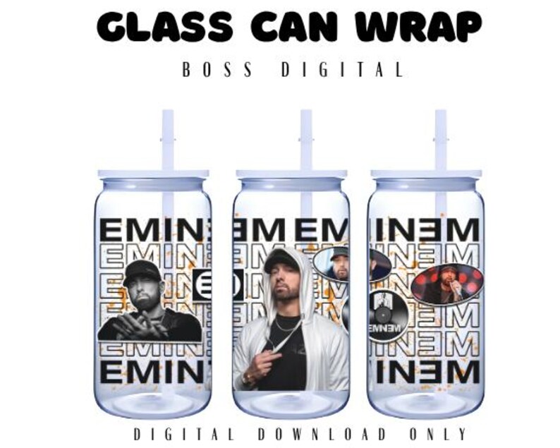 Eminem Sublimation Tumbler Wrap Bundle, Sublimation Design Templates ...
