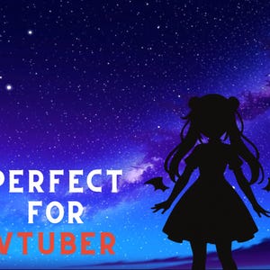 Animated Vtuber Background | Starry Sky Night Scene | Galaxy Anime ...