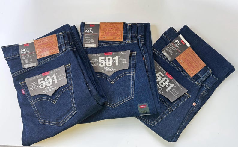 Levi’s 501 Men’s Jeans Dark Navy Blue- Original Vintage Jeans ...