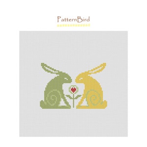 Spring Bunnies. Instant Download PDF Cross Stitch Pattern - Etsy