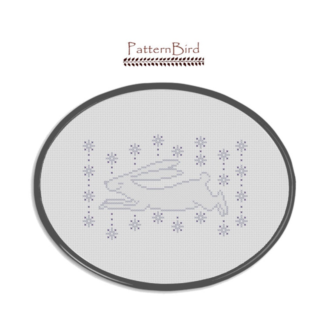 Snow Bunny. Instant Download PDF Cross Stitch Pattern - Etsy
