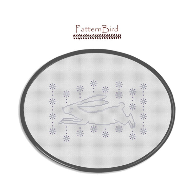Snow Bunny. Instant Download PDF Cross Stitch Pattern - Etsy