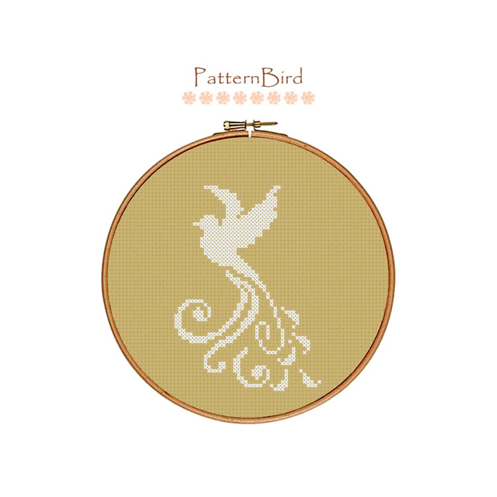 Bird Silhouette I. Instant Download PDF Cross Stitch Pattern - Etsy