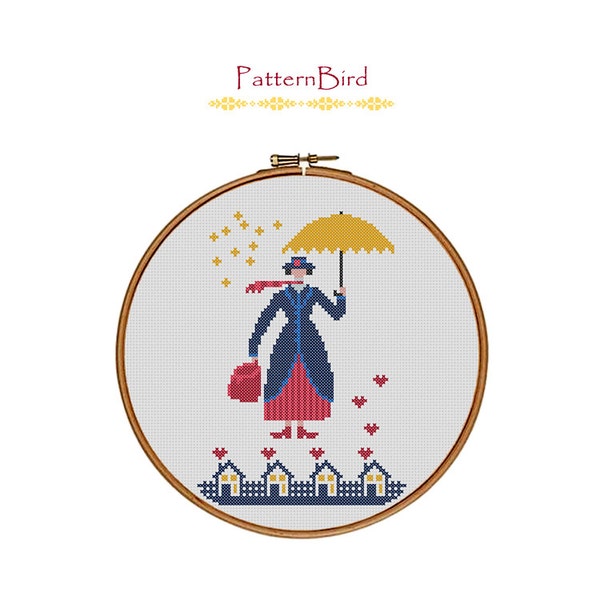 Mary Poppins Cross Stitch Pattern - Etsy